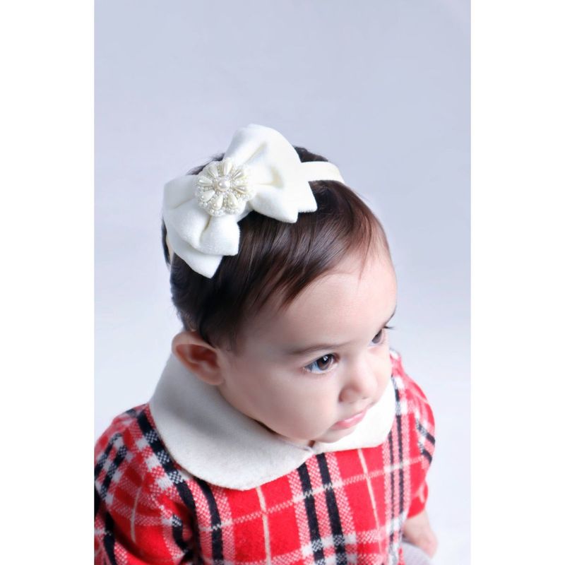 Choko Kids Little Angel Pearl and Velvet Hairband-Off White: Buy Choko ...