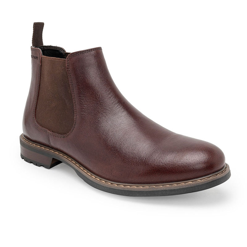 Buy Red Tape Mens Solid Bordo Chelsea Boots Online