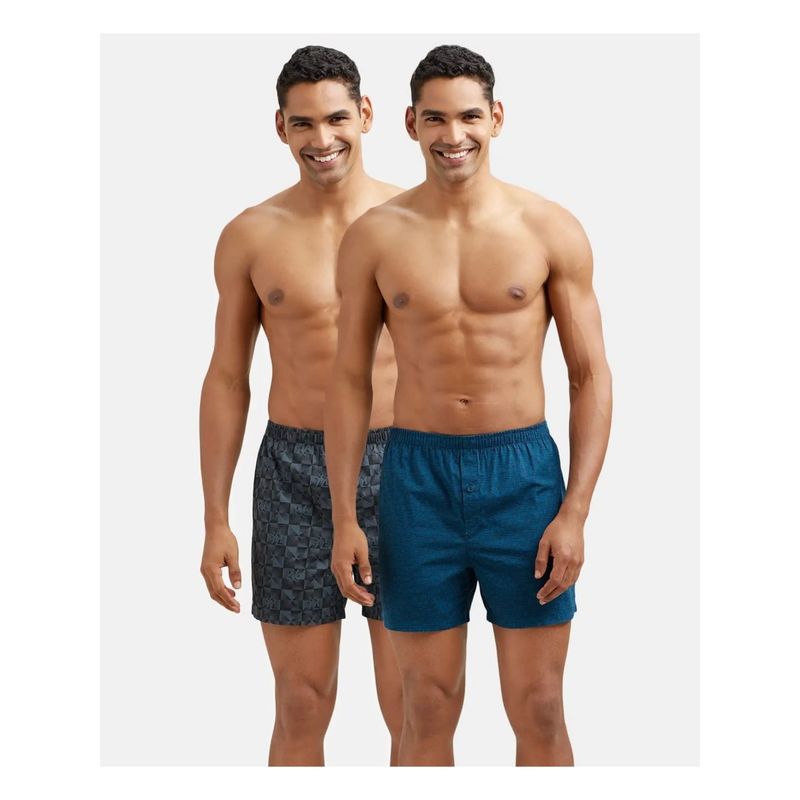 Buy Jockey 8222 Men Super Combed Cotton Inner Boxers - Navy & Seaport ...