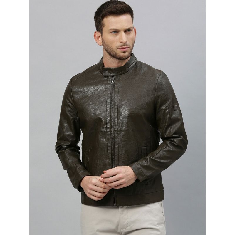 Buy Rare Rabbit Olive Quat Solid Jacket Online