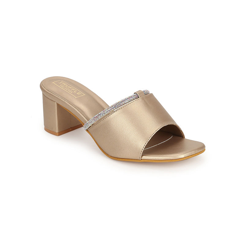 Buy Truffle Collection Gold Solid Heels Online