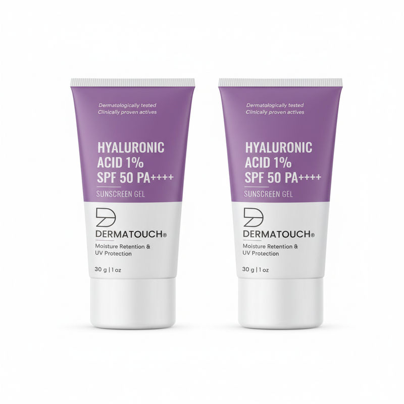 Buy Dermatouch Hyaluronic Acid 1% SPF 50 PA++++ Sunscreen Gel - Pack Of ...