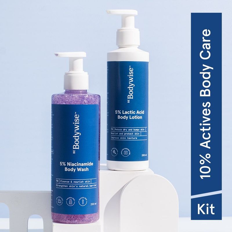 Buy Be Bodywise 5% Niacinamide Body Wash + 5% Lactic Acid Body Lotion ...