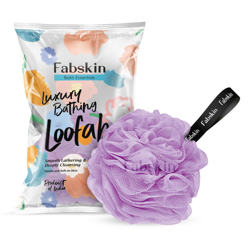 Buy Fabskin Luxury Bathing Round Loofah Bath Sponge - Purple Online