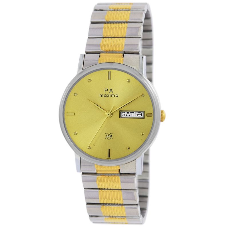 Buy PA Maxima 26154CMGT Bimetal Gold Dial Analog Watch For Men (S) Online