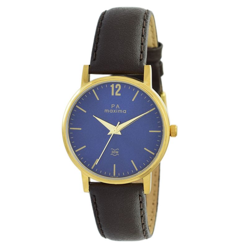 Buy PA Maxima 56024LMGY E-Co Gold Blue Dial Analog Watch For Men (M) Online
