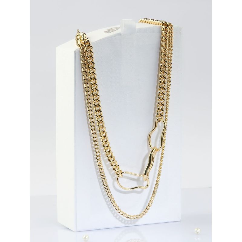 Buy KAZO Gold Loop Interlock Chain Necklace Online