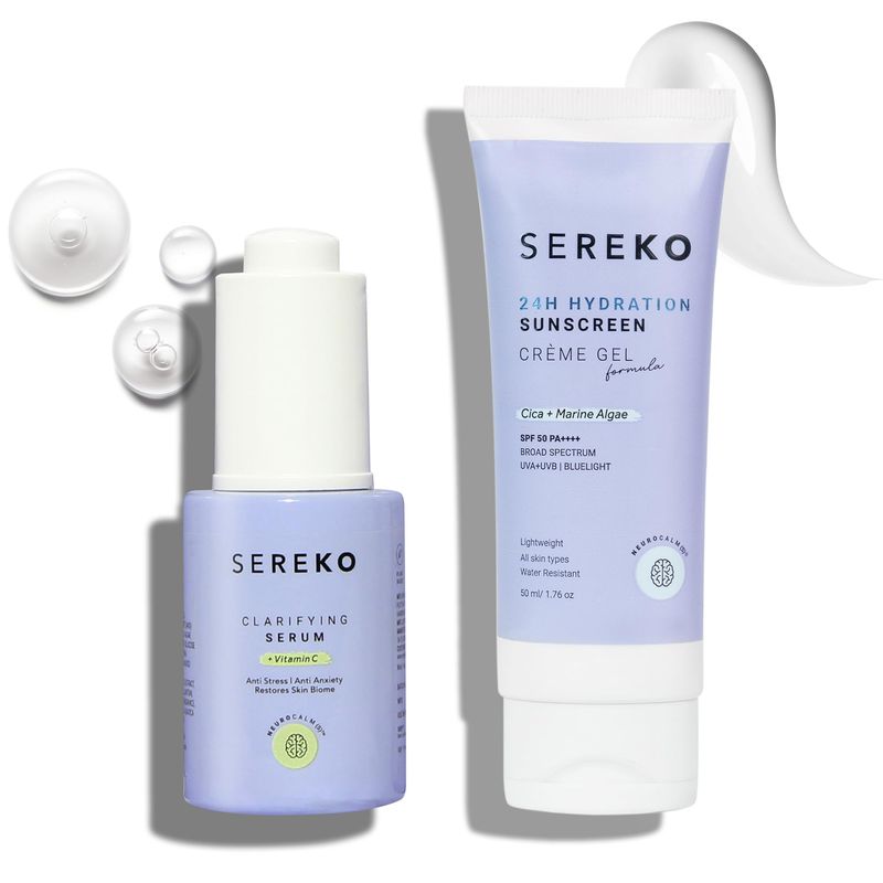 Buy Sereko Clarfying Vitamin C Serum & Sunscreen SPF 50++++ Glow ...