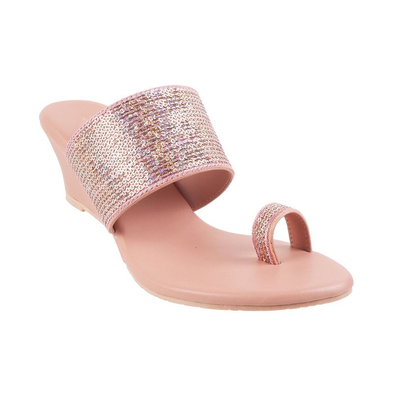 Metro Women Festive Synthetic Peach Sandals: Buy Metro Women Festive ...