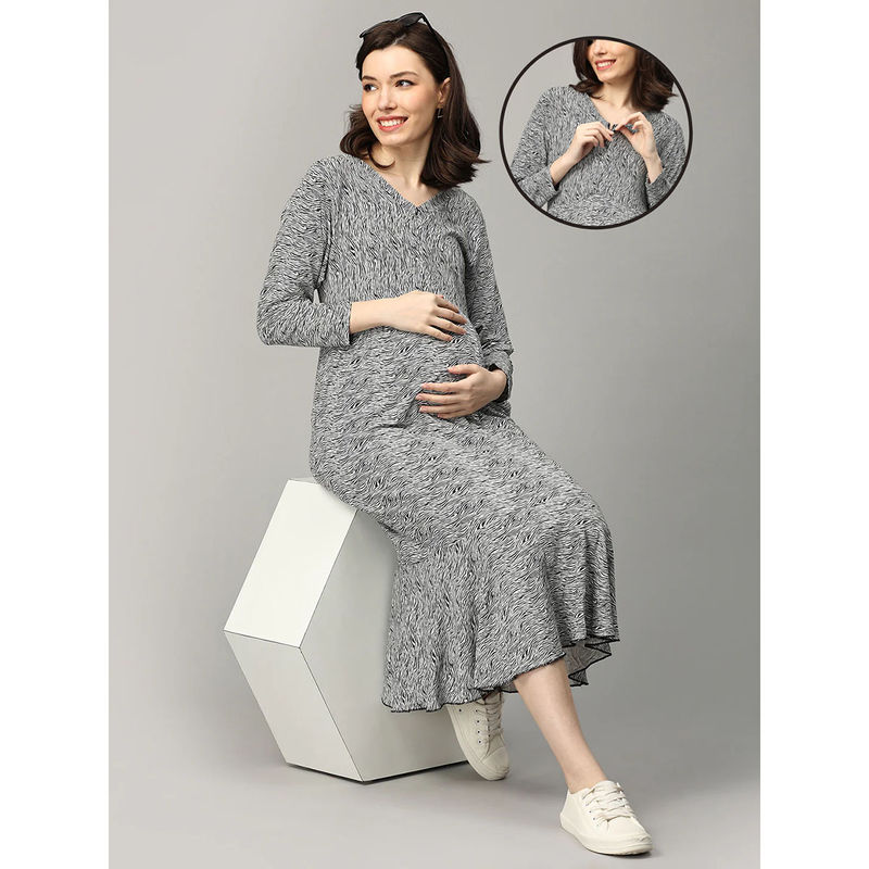 Buy The Mom Store Yin-Yang Chic Maternity and Nursing Dress Online