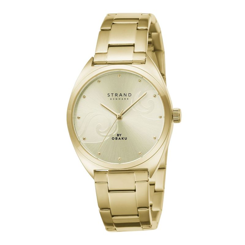 Buy Strand By Obaku Tide Cider Gold Dial Quartz Watch For Women ...