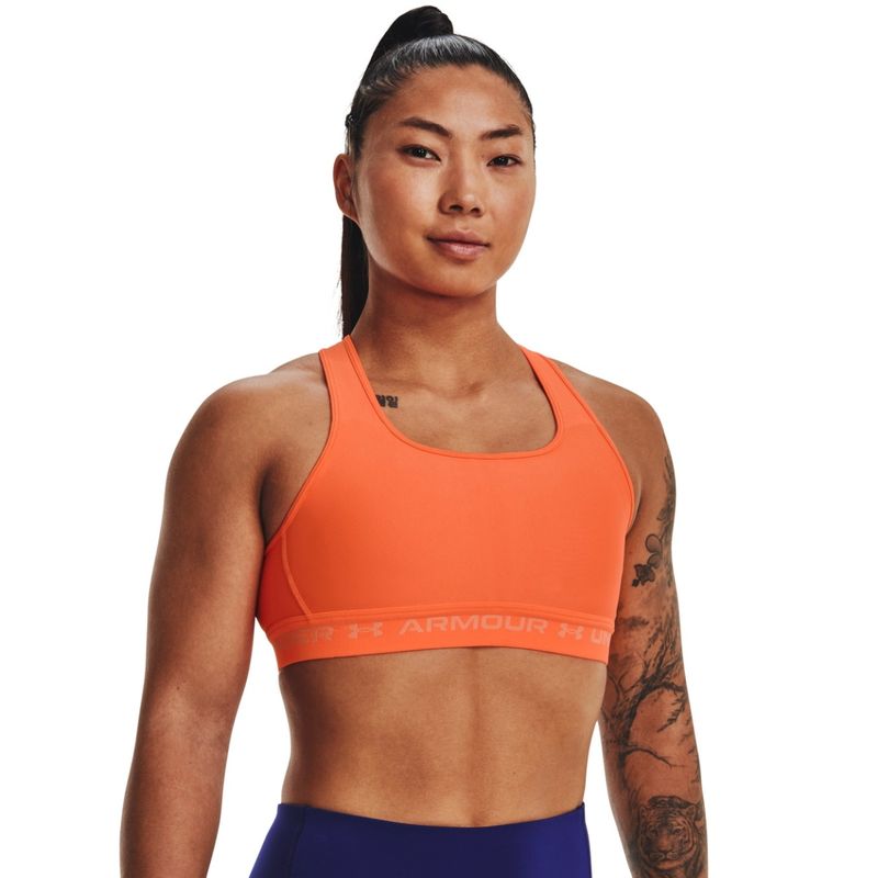 Buy Under Armour Orange UA Crossback Mid Sports Bra Online