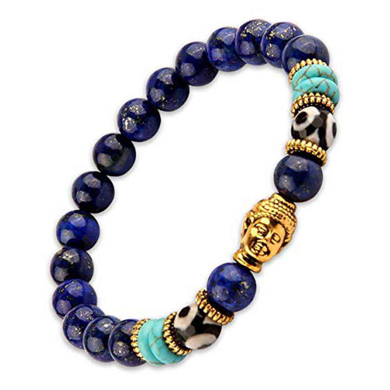 Peora Eye Reiki Healing Feng Shui Yoga Blue Crystal Str& Bracelet ...