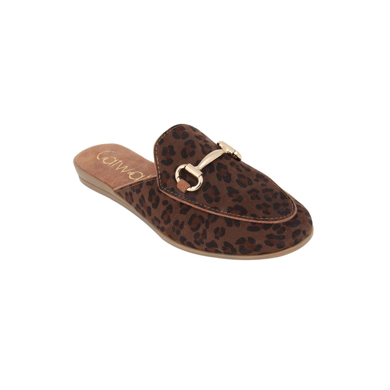 Buy CATWALK Brown Animal Print Mules Online