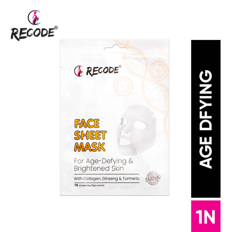 Recode Face Sheet Mask For Age - Defying & Brightened Skin: Buy Recode Face Sheet Mask For Age ...