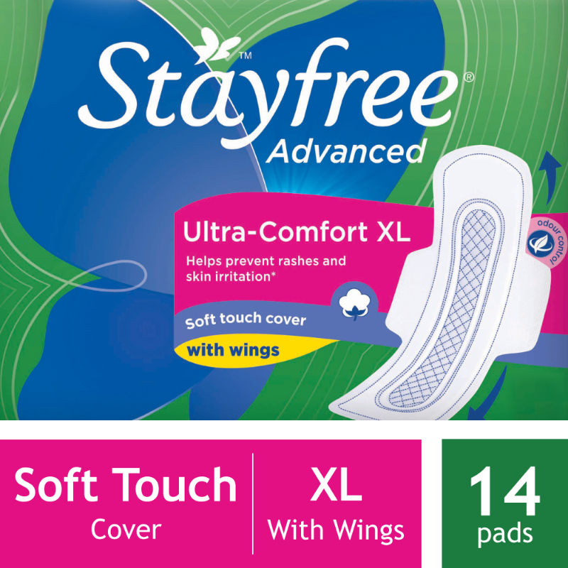 Buy Stayfree Advanced Ultra Soft Sanitary Pads With Cottony Soft Cover ...