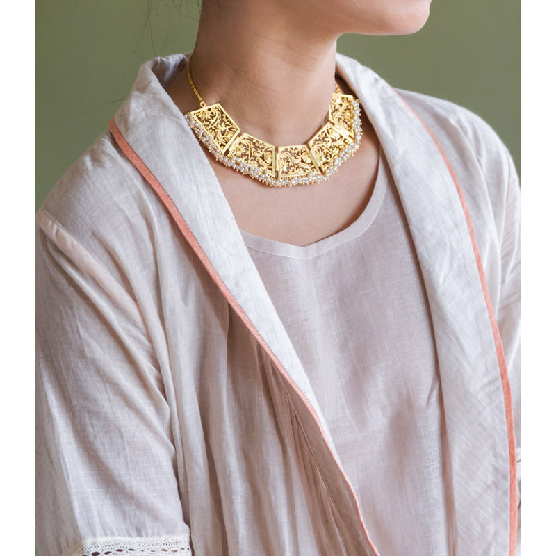 Zariin Gold Plated Treasures of Thar Necklace: Buy Zariin Gold Plated ...