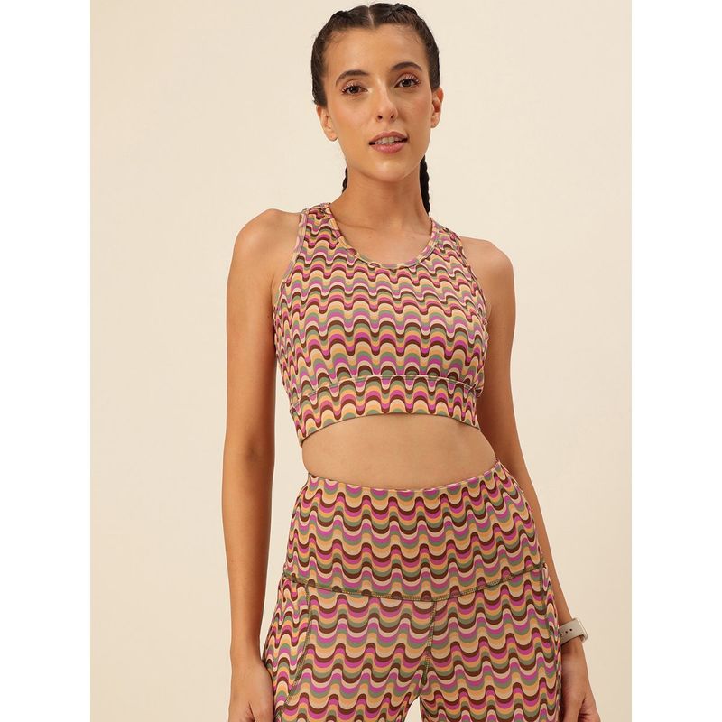 Buy Cukoo Multi-Color Lightly Padded Sports Bra Online