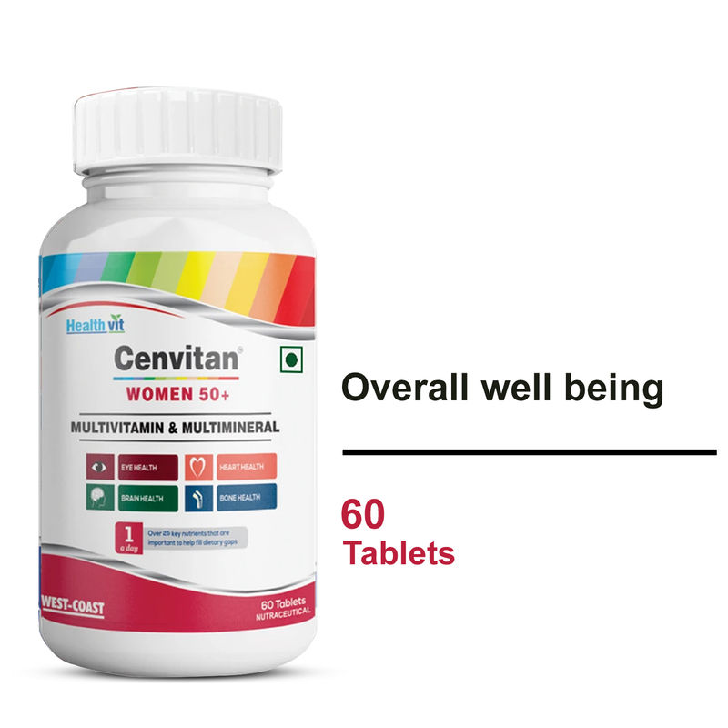 Buy Healthvit Cenvitan Women 50+ (Multivitamin & Multimineral) 60 ...