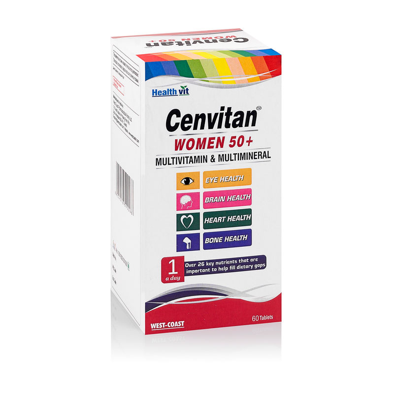 Healthvit Cenvitan Women 50+ (Multivitamin & Multimineral) 60 Tablets ...
