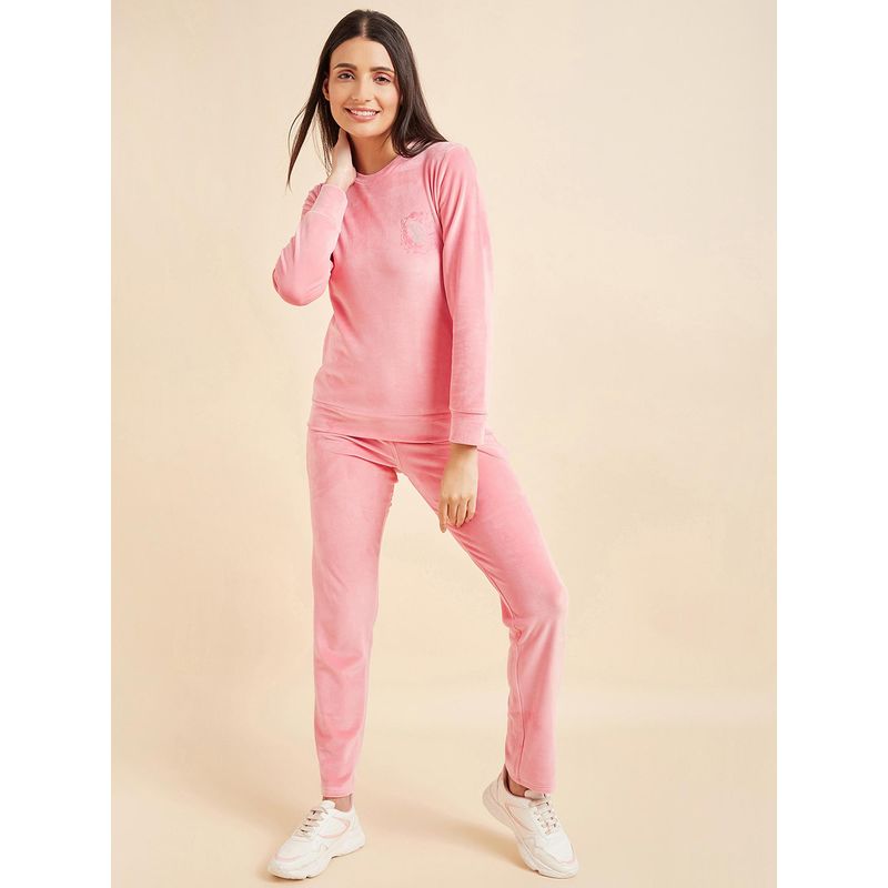 Buy Sweet Dreams Women Printed Tracksuit - Peach Online