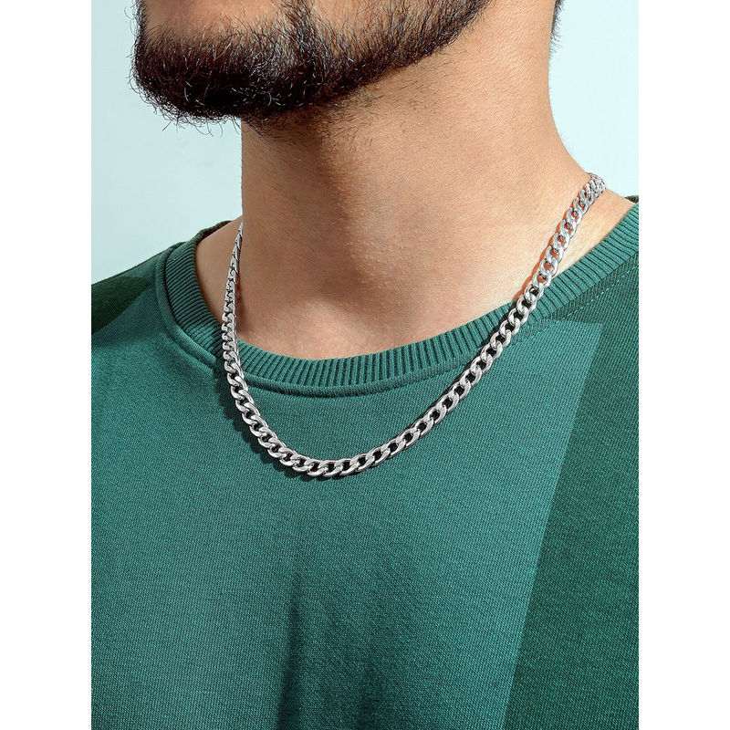 Buy Joker & Witch Maverick Mens Chain Link Silver Necklace Online