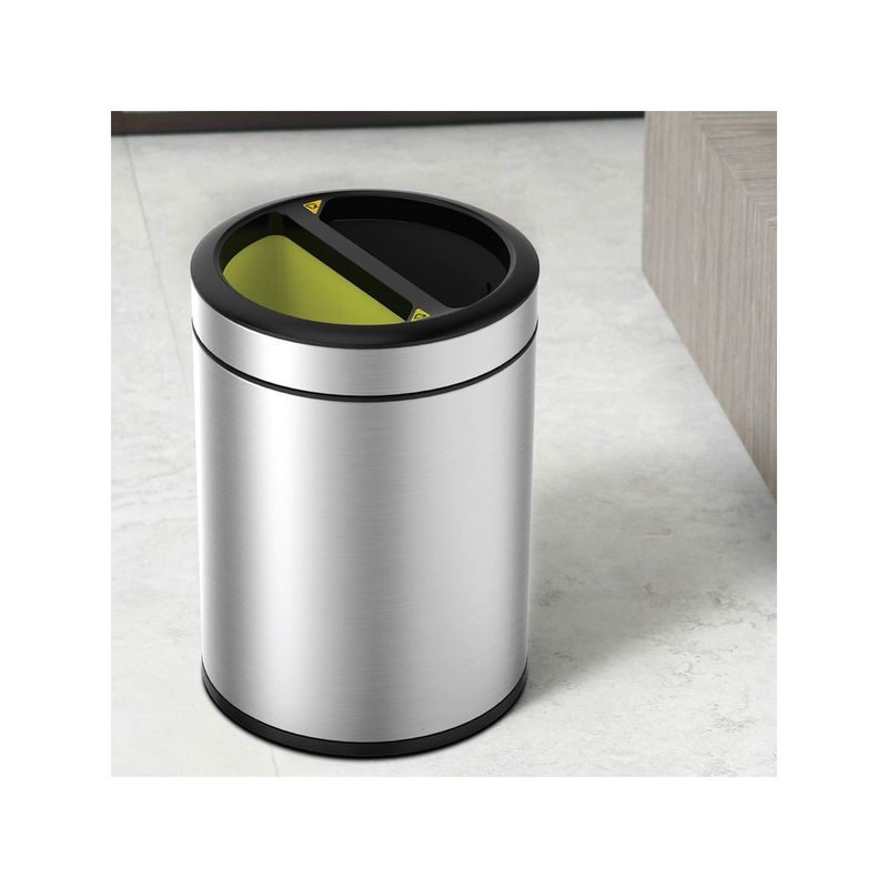 Buy OBSESSIONS Round Open Top Dustbin with Dual Liner, 5 Plus 5 Liters ...