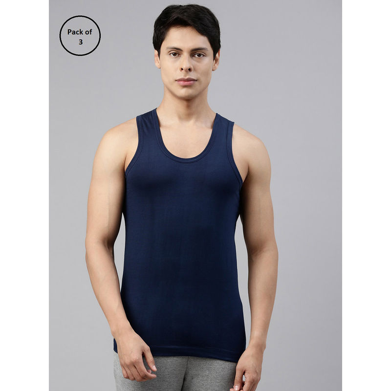 Buy Dixcy Scott Mens White Vest Modern Fit Innerwear (pack Of 3) Online