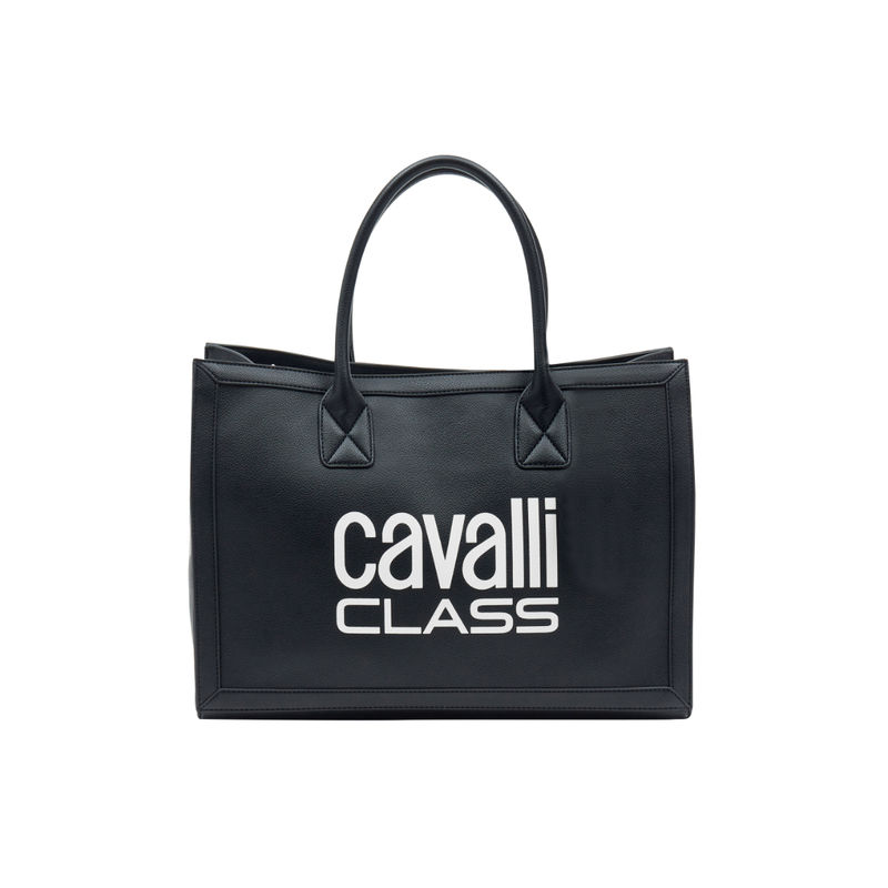 Buy Cavalli Class Modena Synthetic Leather Black Handbag With ...