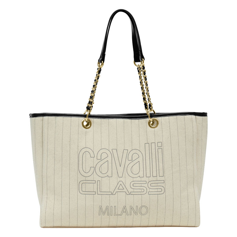 Buy Cavalli Class Vale Canvas Black Handbag Online