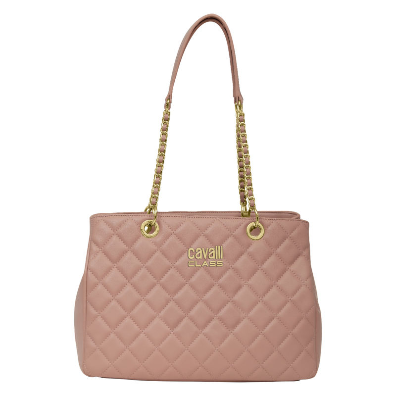 Buy Cavalli Class Alessia Synthetic Leather Pink Handbag Online