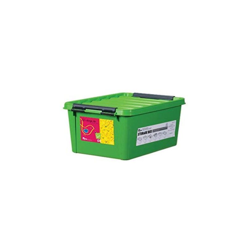 Lock & Lock Inplus Easy Clip Storage Box, 15 Litres, Green: Buy Lock ...