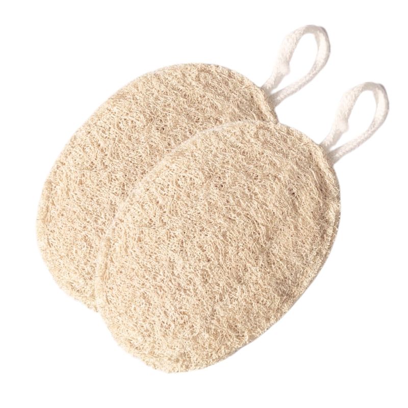 Buy Allure Oval Natural Loofha - Pack of 2 Loofah Online