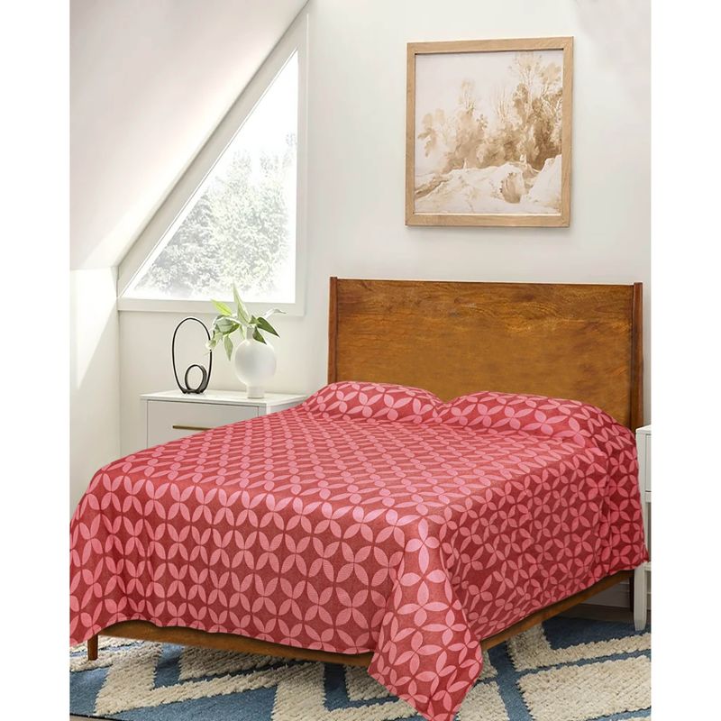 Buy Saral Home Dhadki 2 Layer Fabric Queen Cotton Bedsheet For All ...