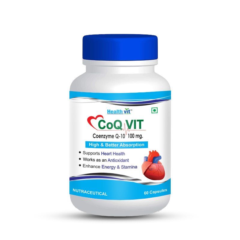 Buy Healthvit CoQ-Vit Coenzyme Q-10 100mg 60 capsules Online