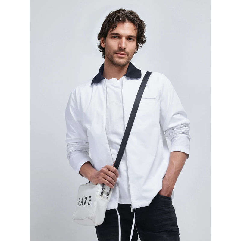 Buy Rare Rabbit Kax White Plain Relaxed Fit Shirt Online