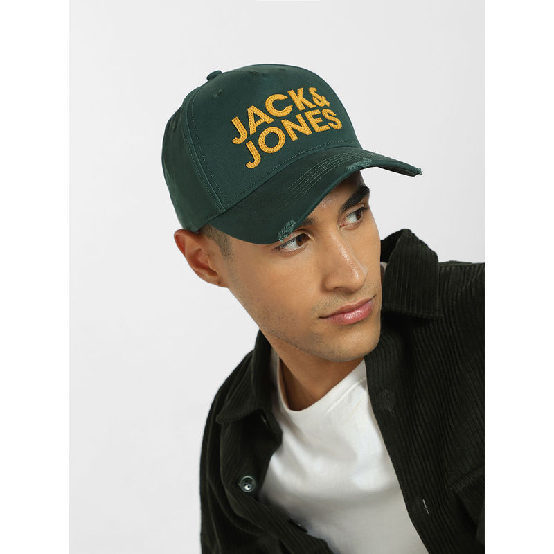 Buy Jack & Jones Green Applique Logo Baseball Cap Online