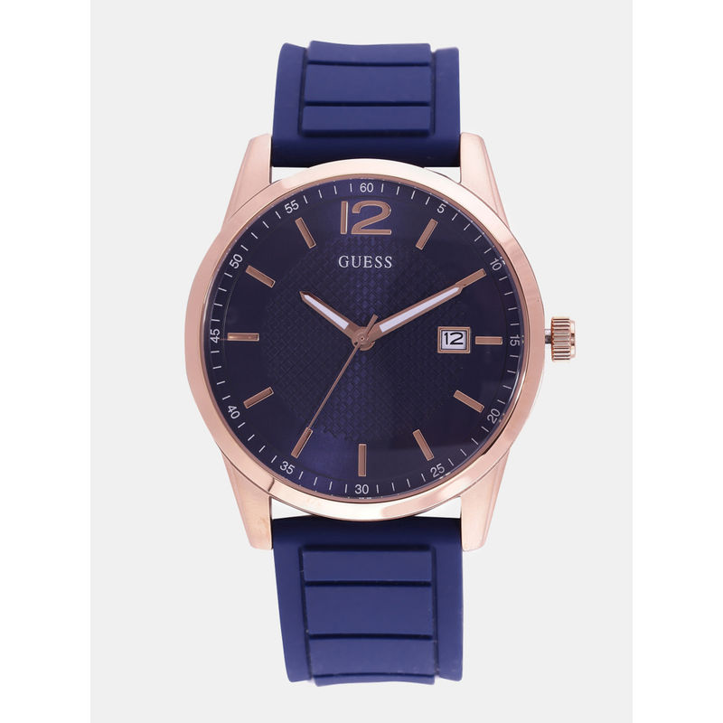 Buy Guess W0991G4 Round Navy Blue Dial Analog Watch Online