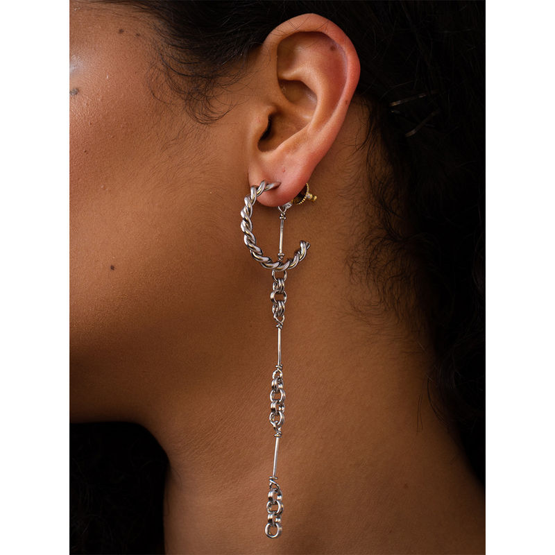 Buy Tann Trim Spring Tide Dangler Silver Plated Earrings for Women Online
