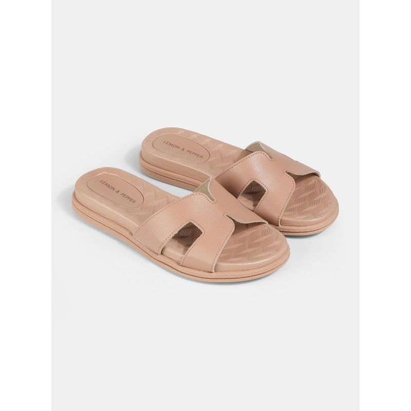 Buy Lemon & Pepper Women Nude Sandals Online