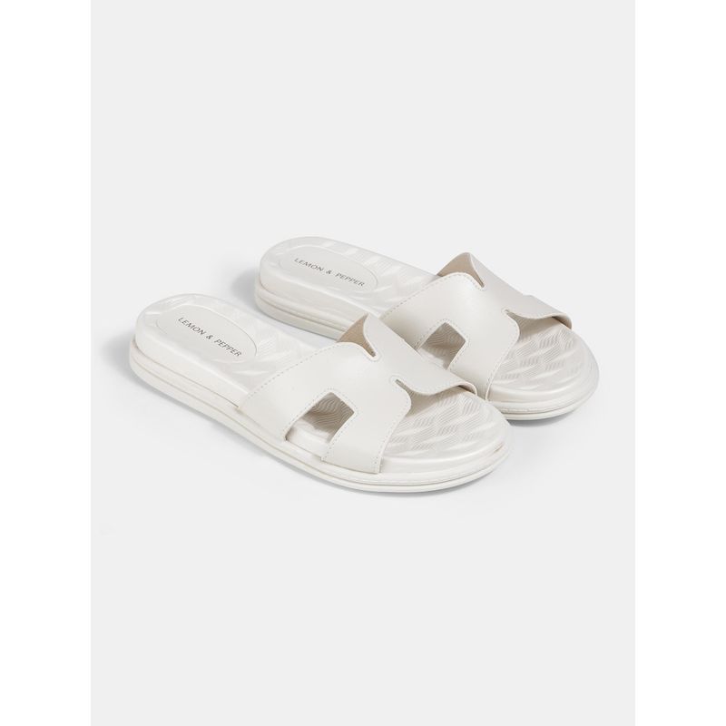 Buy Lemon & Pepper Women White Sandals Online