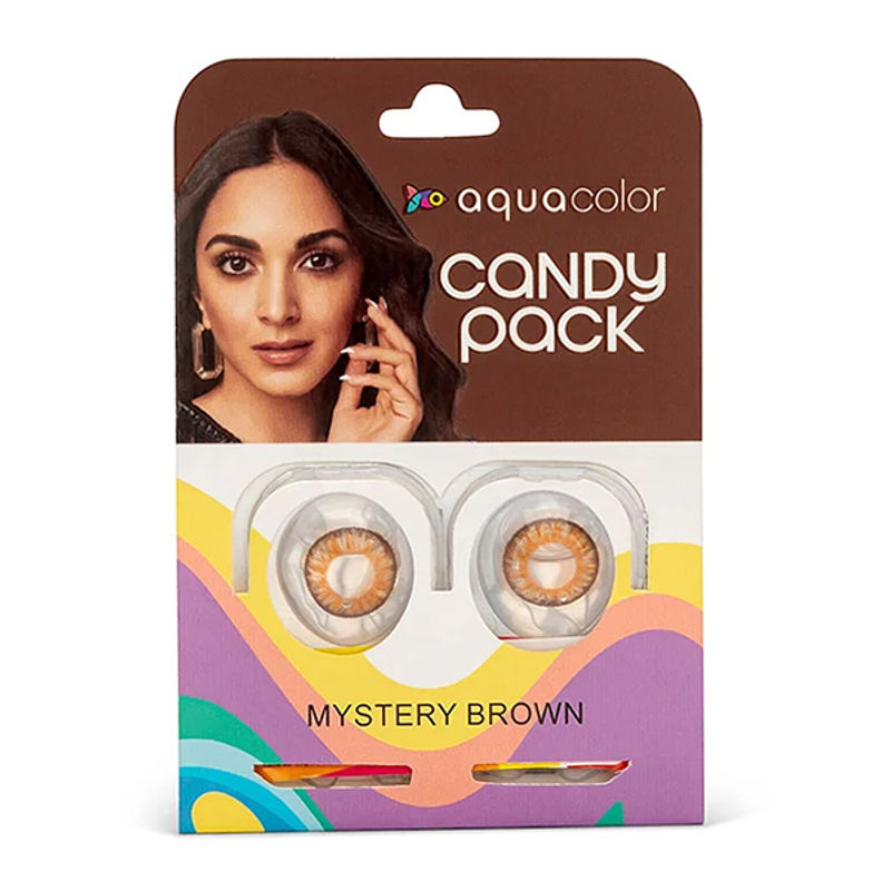 Buy Aqualens Aqua Color Mystery Brown Color Candy Pack - Power -3 Online
