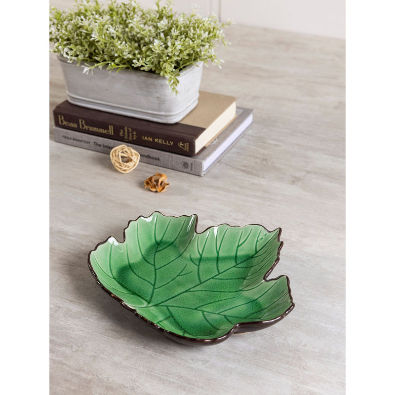 Pure Home + Living Green Maple Leaf Platter: Buy Pure Home + Living ...