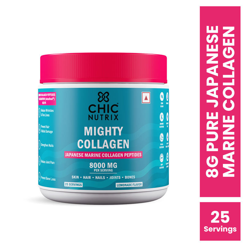 Buy Chicnutrix Mighty Collagen Japanese Marine Collagen Peptides 8000 ...