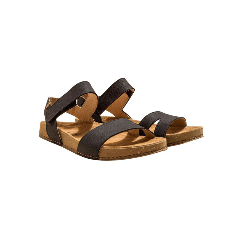 Buy El Naturalista Brown Embellished Leather Sandals Online