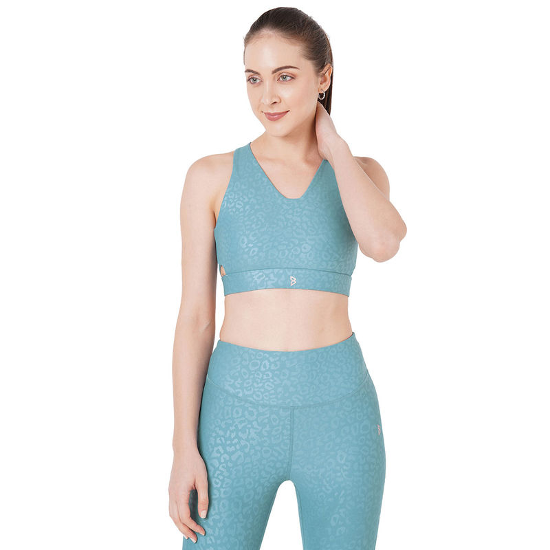 Buy BODD ACTIVE Teal Mesh Sports Bra Online