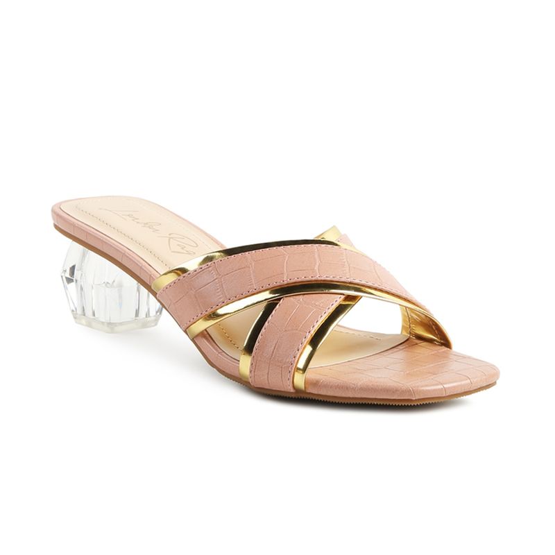 Buy London Rag Textured Pink Heels Online