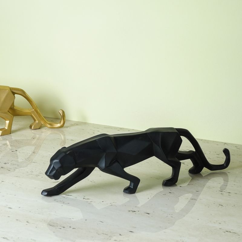 Buy The Decor Mart Cubism Art Black Geometric Leopard Statue Online