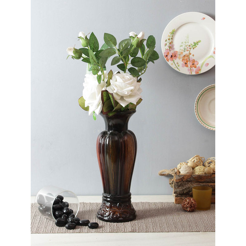 Buy Fourwalls Artificial Beautiful Single Velvet Rose Stick (45 cm Tall ...