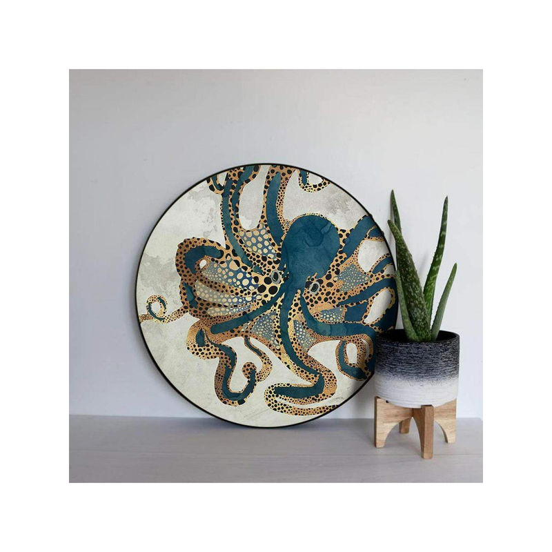 Buy The Artment Wise Old Octopus Canvas Matte Finish Blue (Small) Online